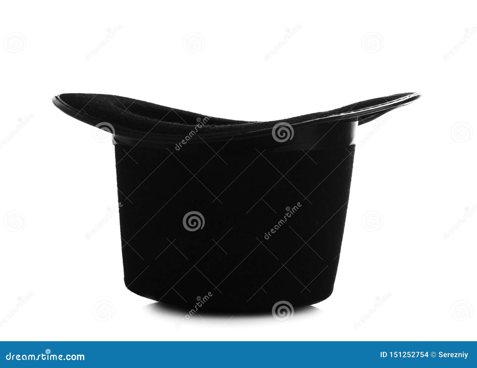 Black Magician Hat on White Background Stock Photo - Image of ...