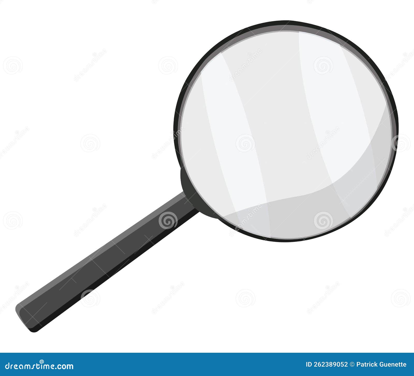Black Magnifying Glass, Icon Stock Vector - Illustration of magnify ...