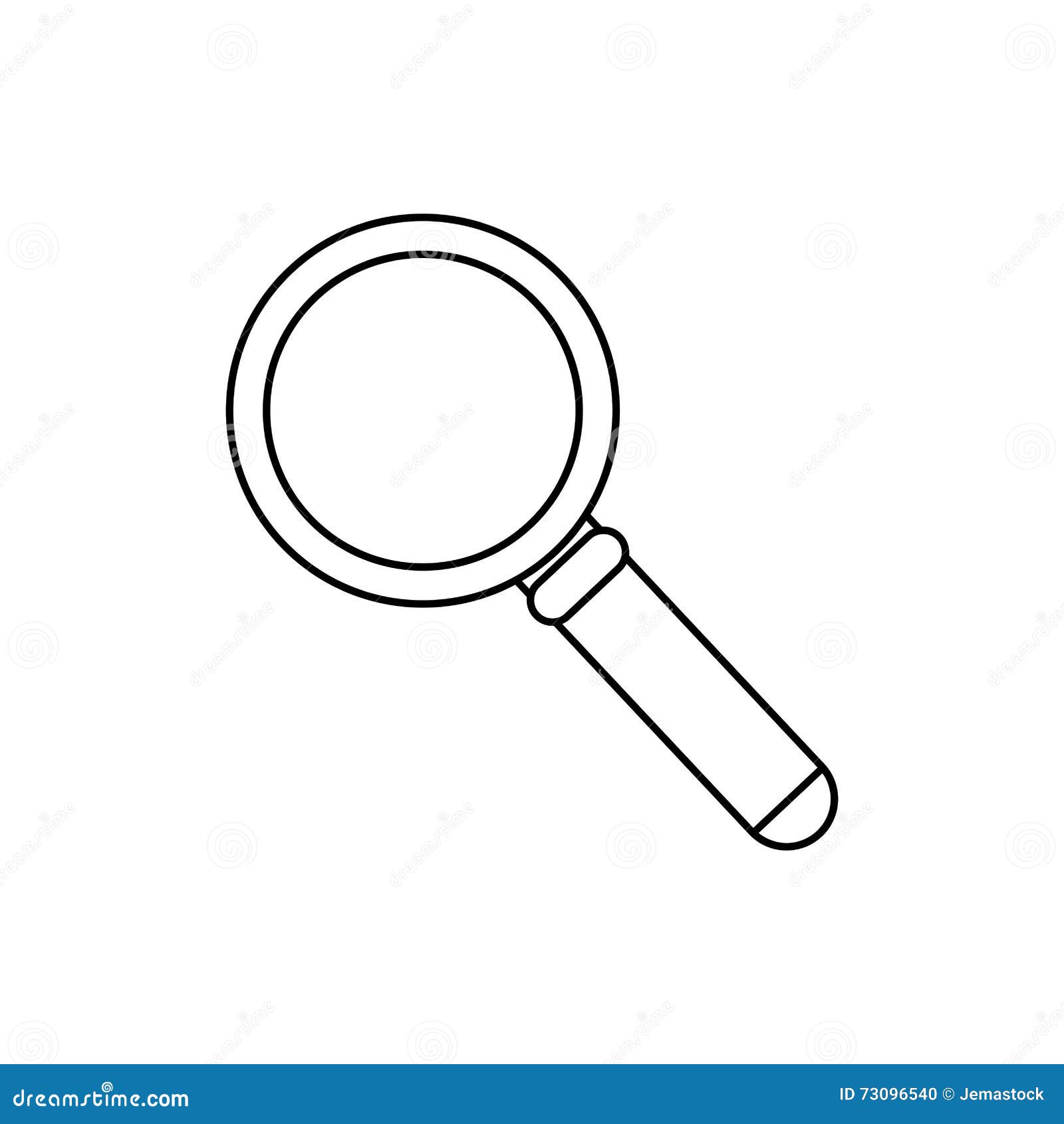 Black Magnifying Glass , Vector Illustration Over White Background ...
