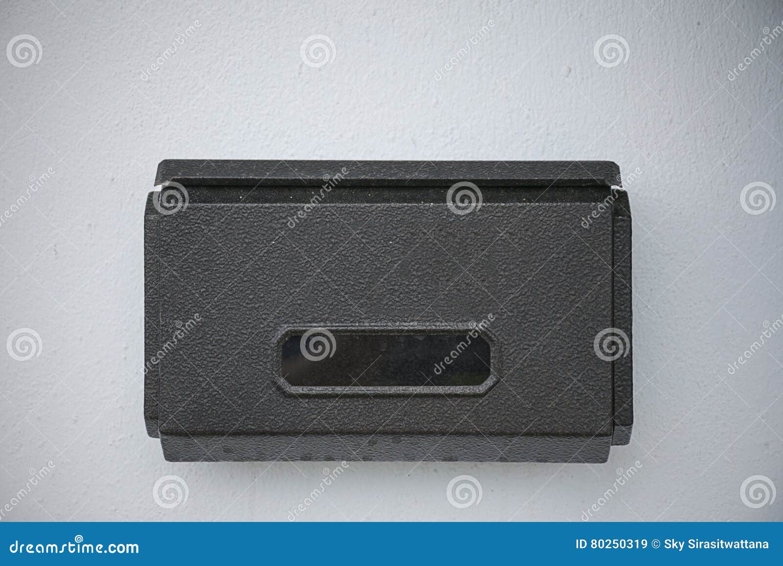 Black Mail Box in Rectangular Shape Stock Image - Image of rectangular ...