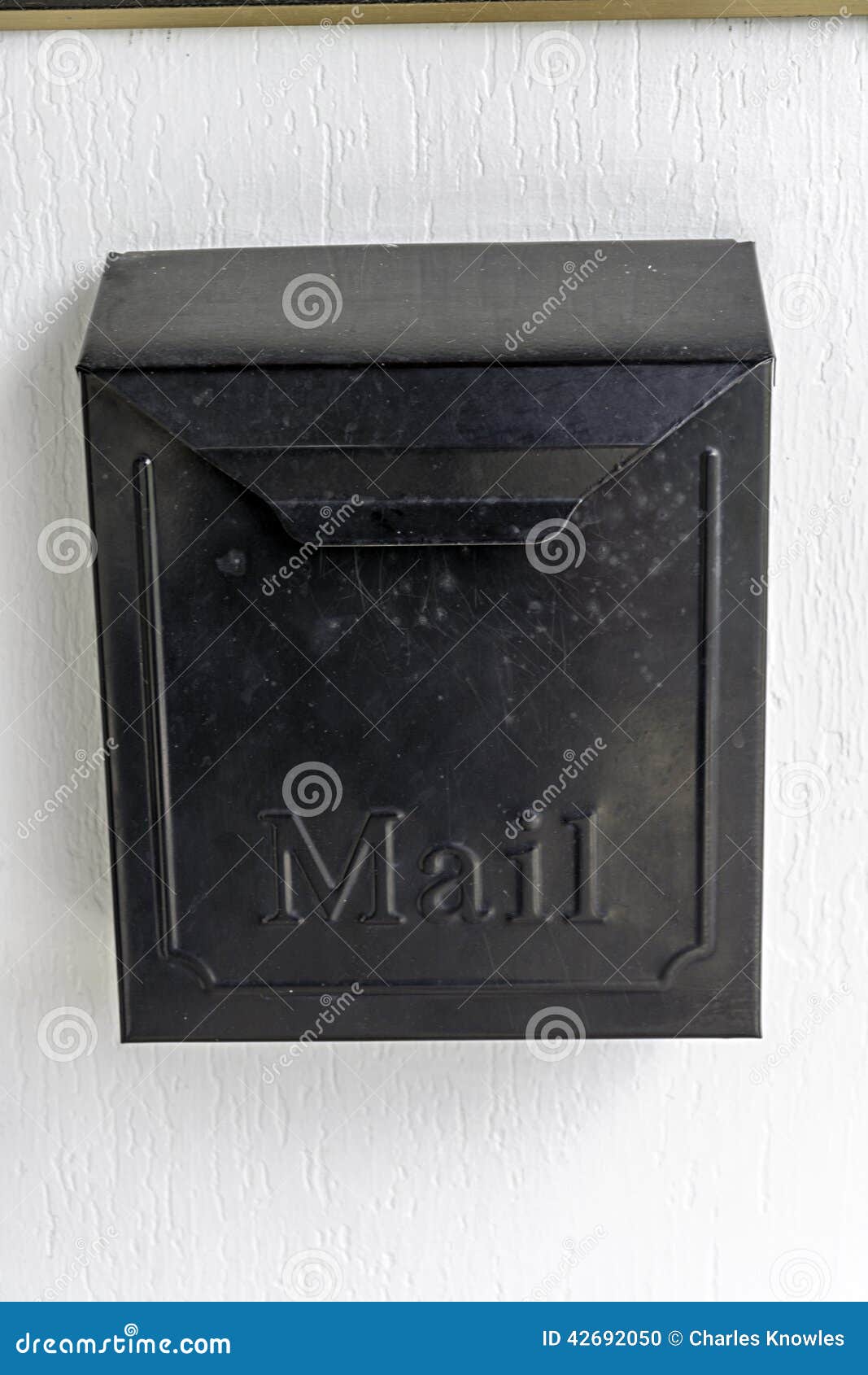 Black mailbox with a lid stock photo. Image of mail, ridge - 42692050