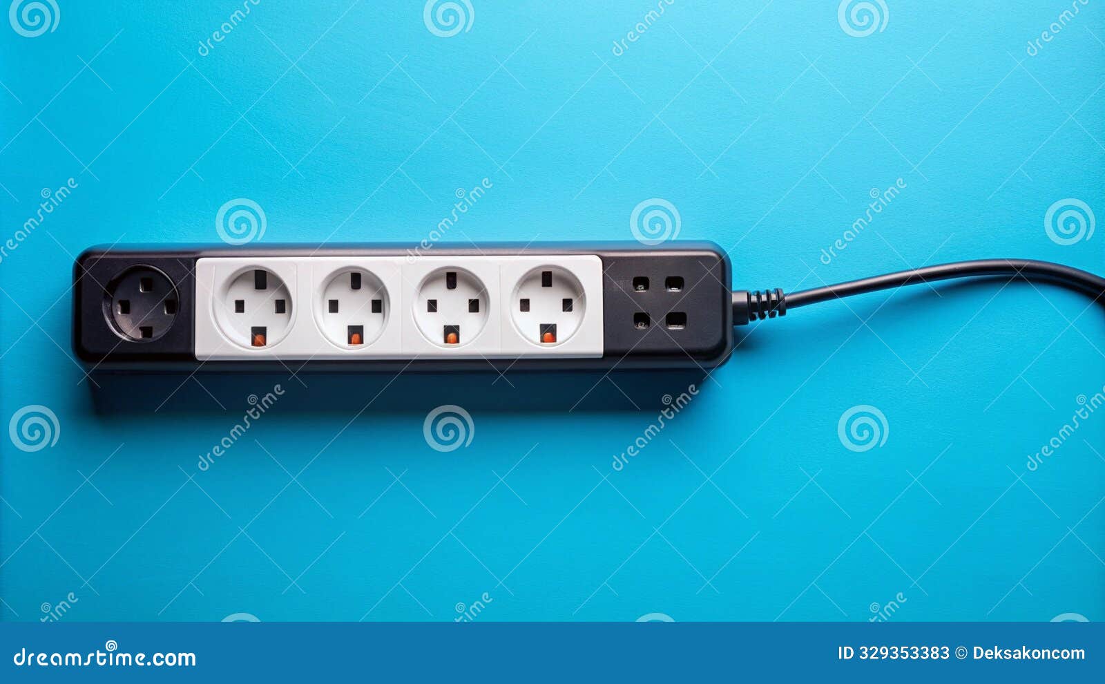 A Black Mains Filter with Electrical Outlets Inserted into it with ...