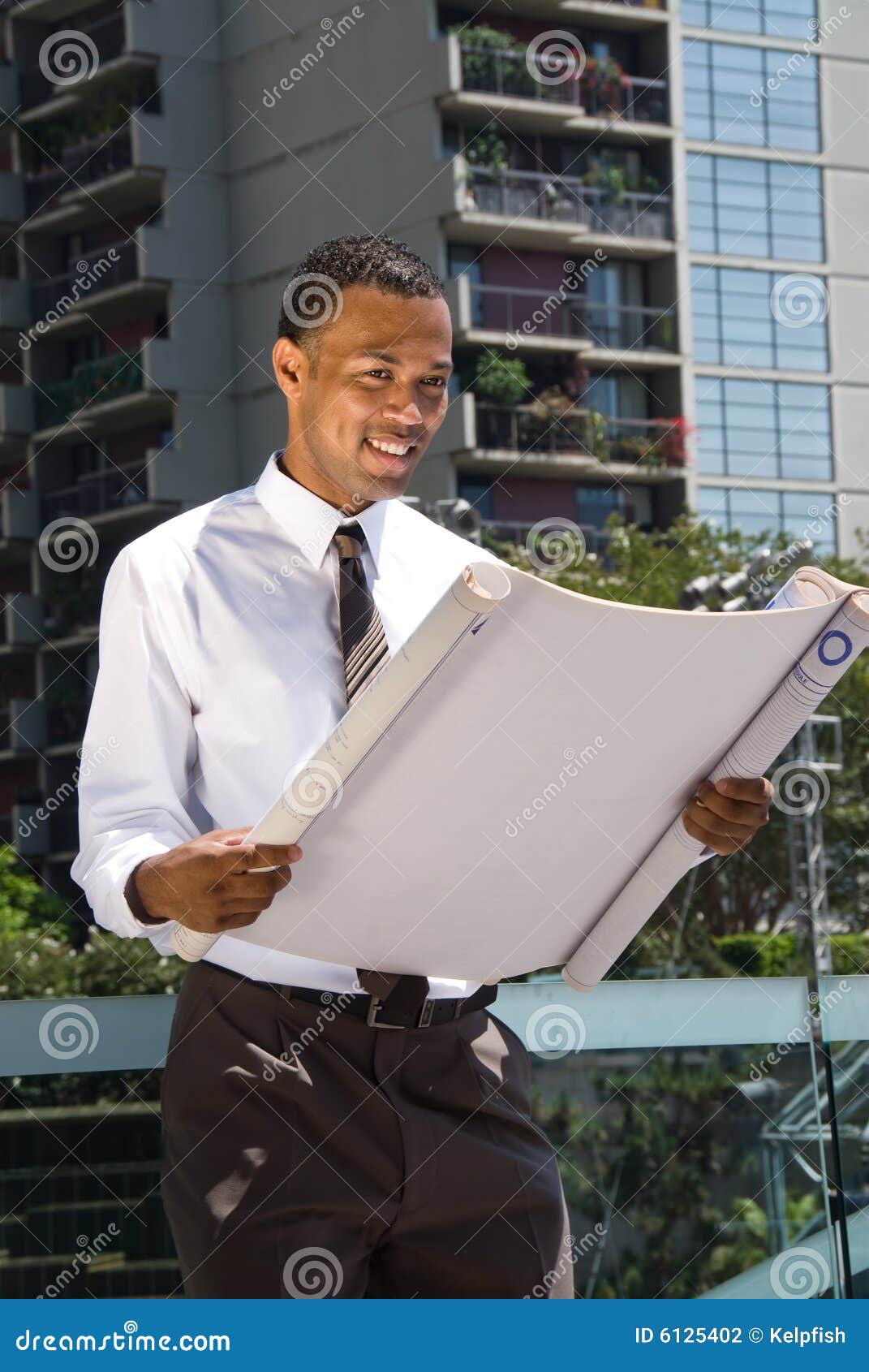 Black Male Architect stock photo. Image of drawings, business - 6125402