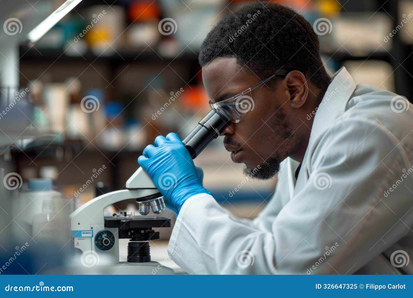 Black Male Scientist in Lab Editorial Image - Image of technician ...