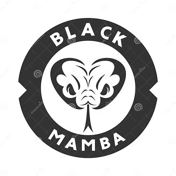 Black mamba circle symbol stock vector. Illustration of fear - 265880259