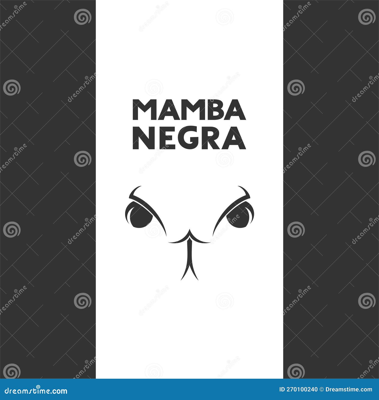 Black mamba illustration stock vector. Illustration of sign - 270100240