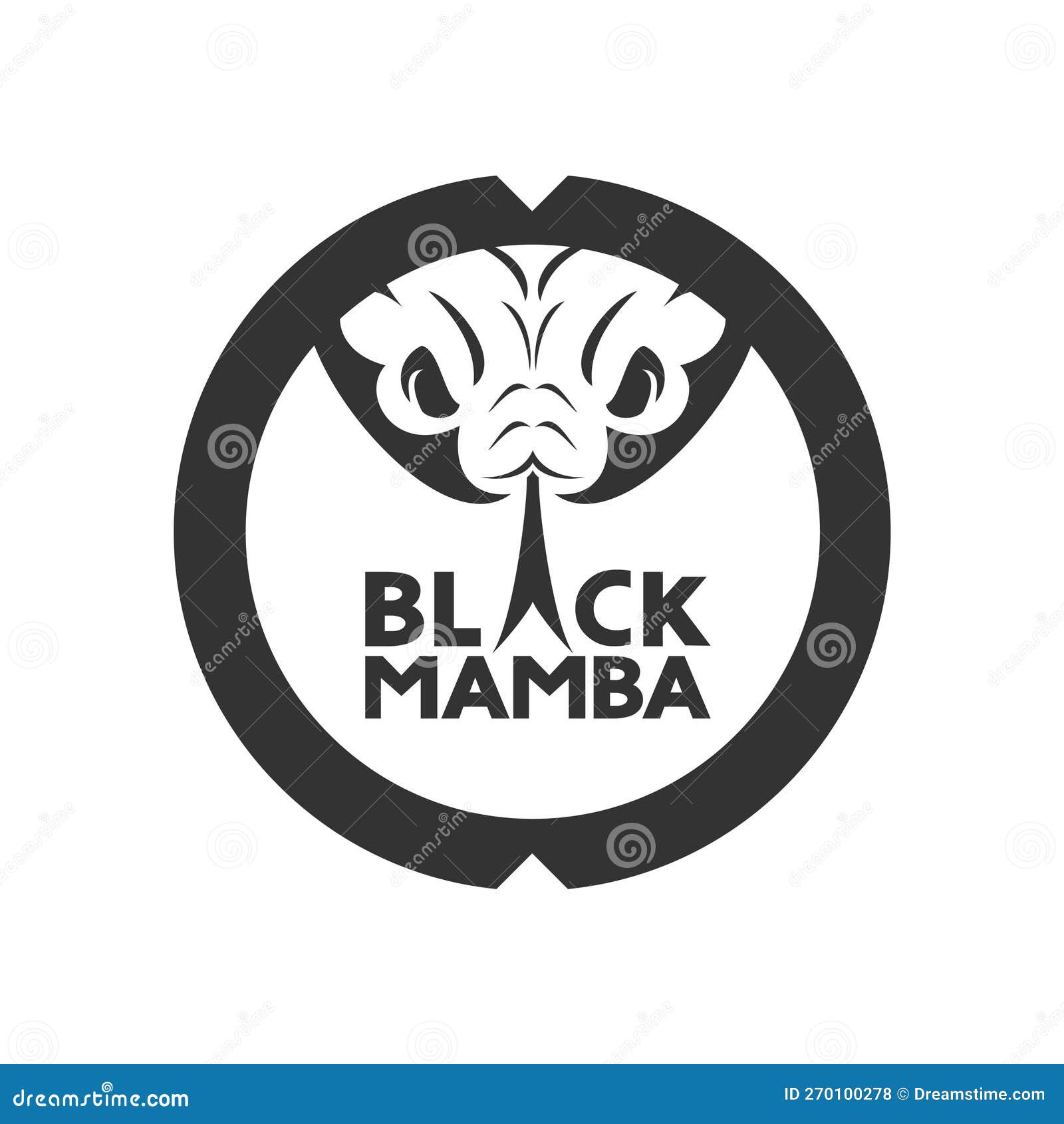Black mamba illustration stock vector. Illustration of isolated - 270100278