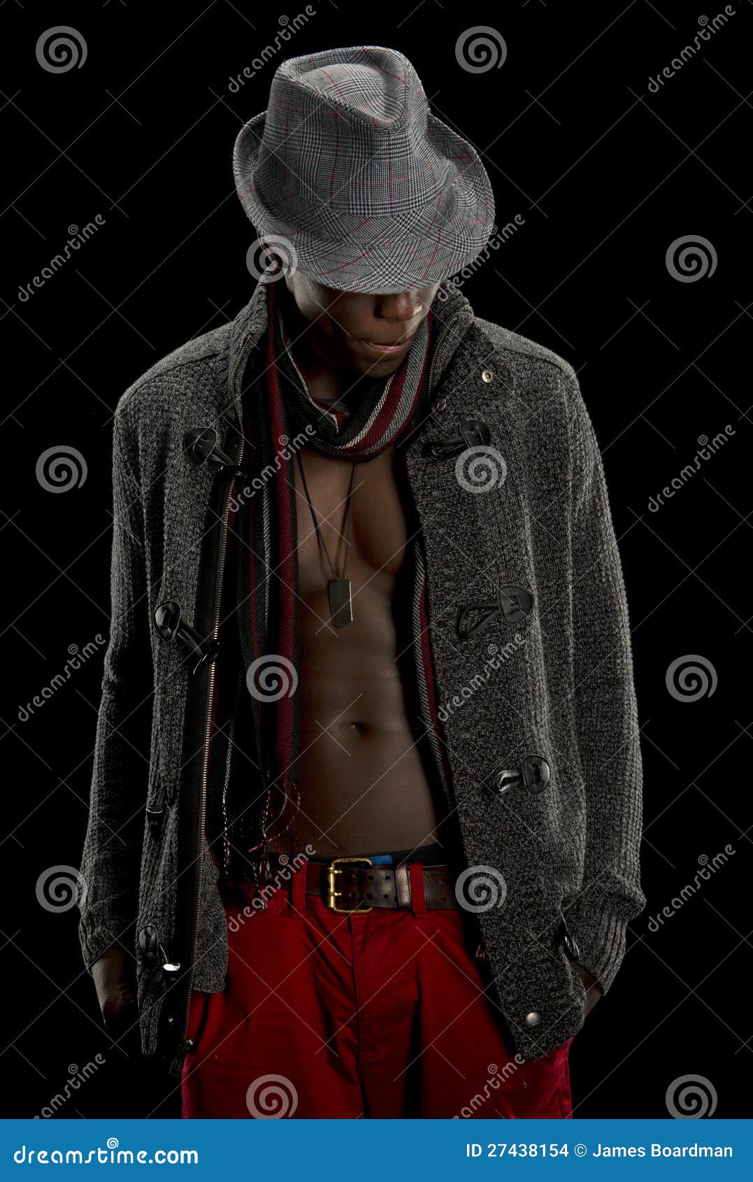 Black Man Bearing His Chest Stock Photo - Image of american, attractive ...