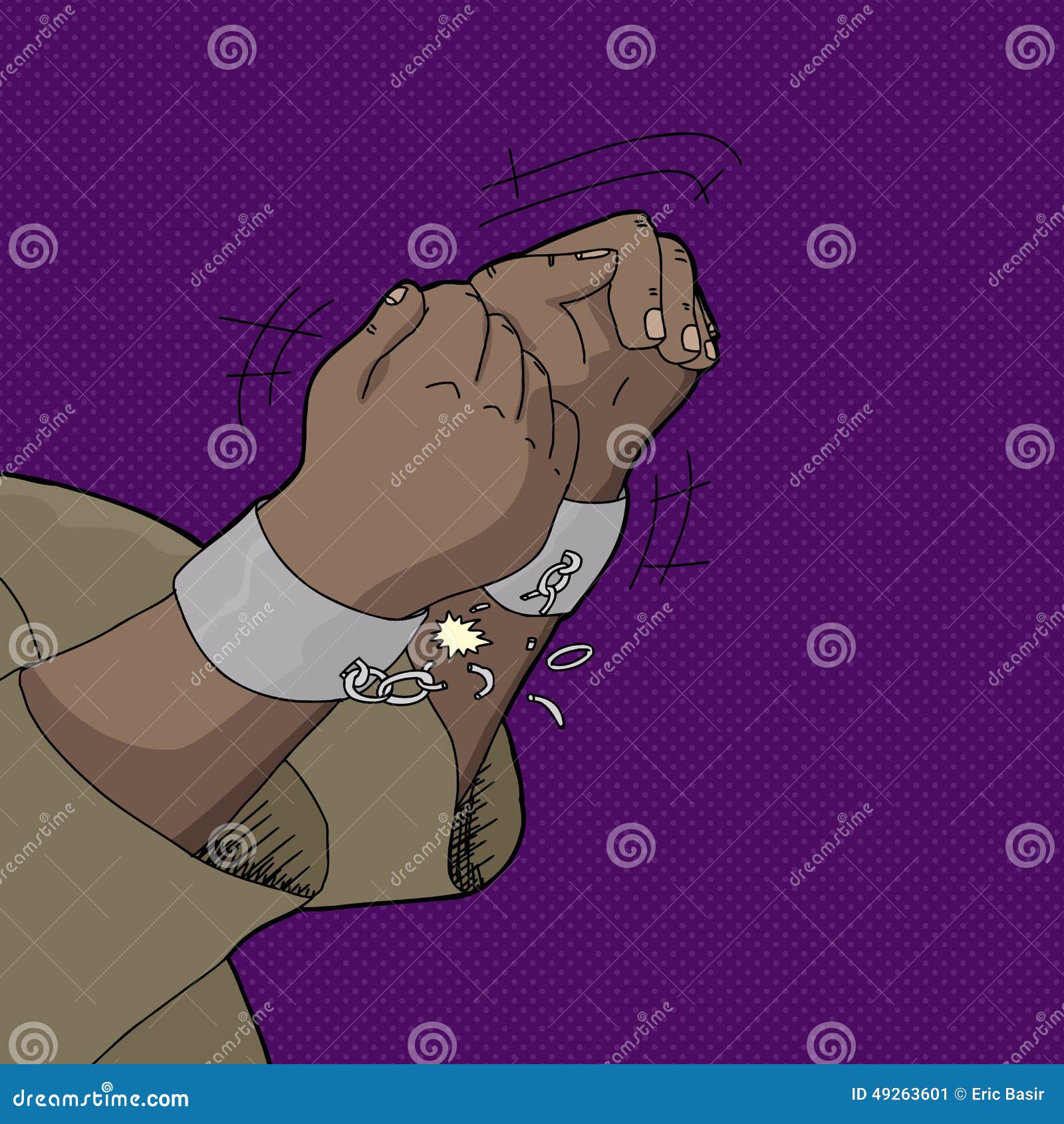 Black Man Breaking Shackles Stock Illustration - Illustration of ...