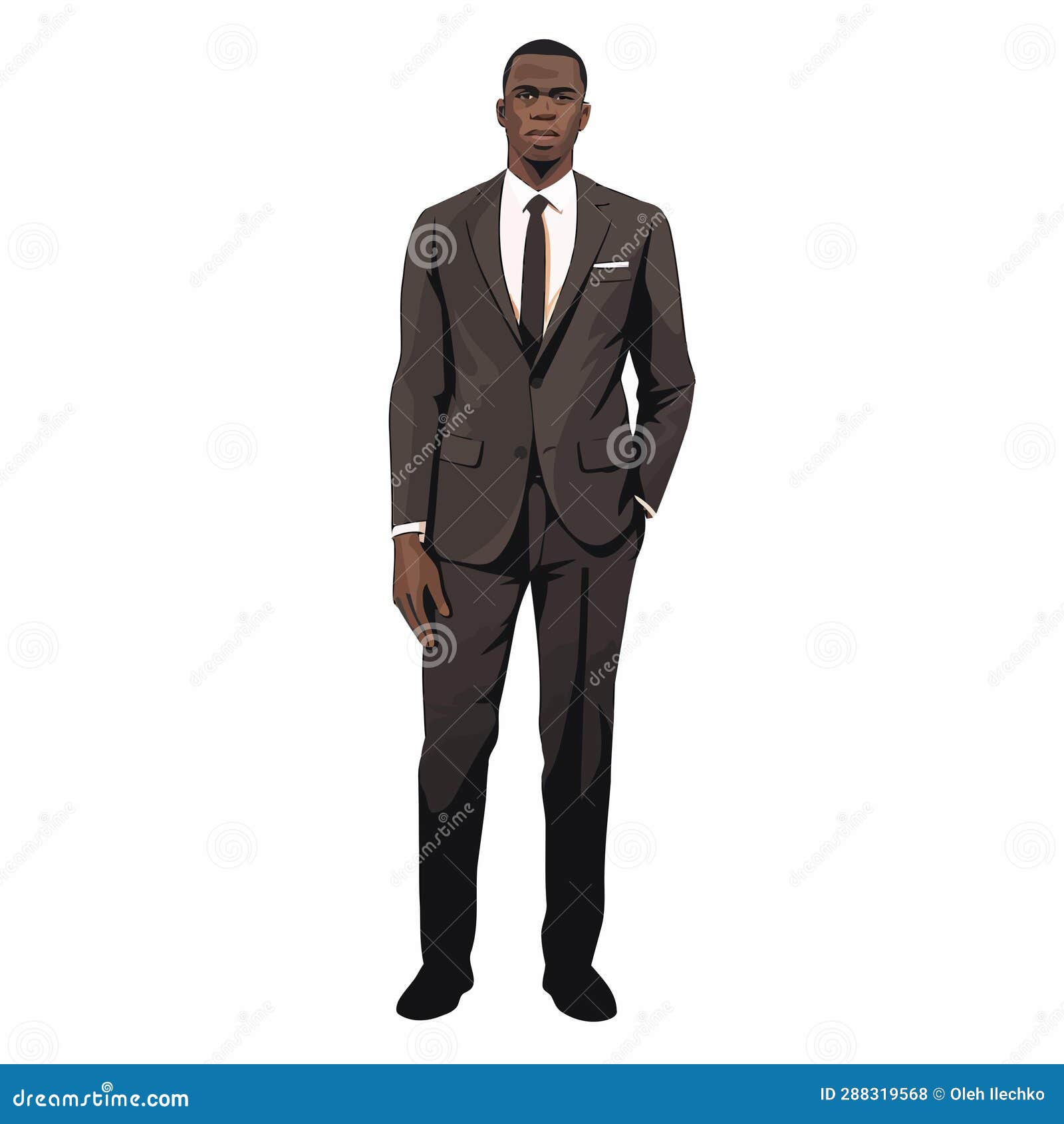 Black Man in Business Suit Business Owner Vector Isolated Illustration ... Black Man in Business Suit Business Owner Vector Isolated Illustration ...