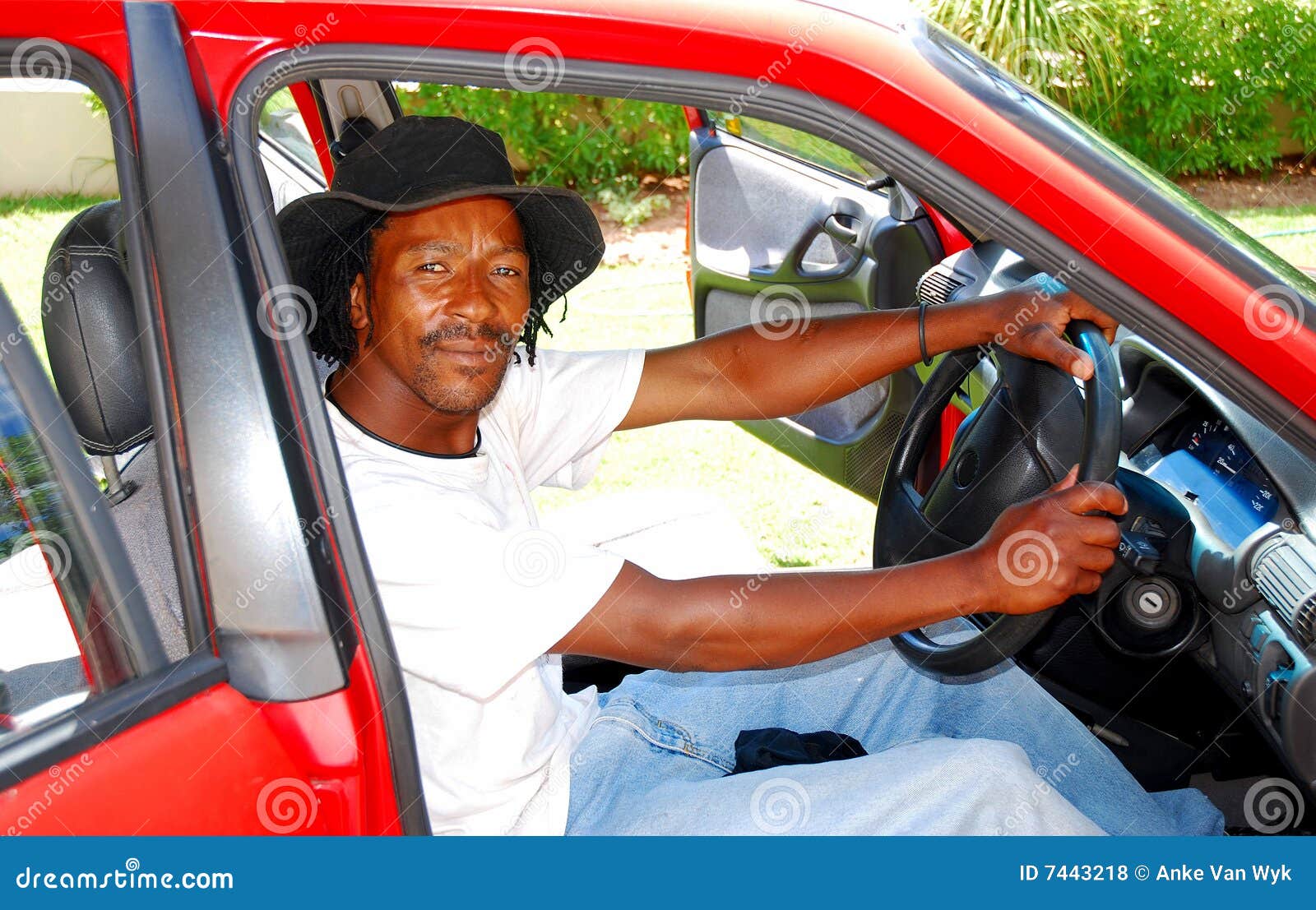 Black man in car stock photo. Image of drivers, head, ethnicity - 7443218