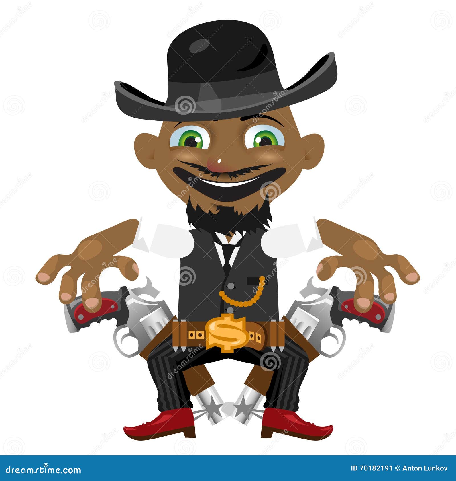 Black Man, Cartoon Fictional Character Stock Vector - Illustration of ...