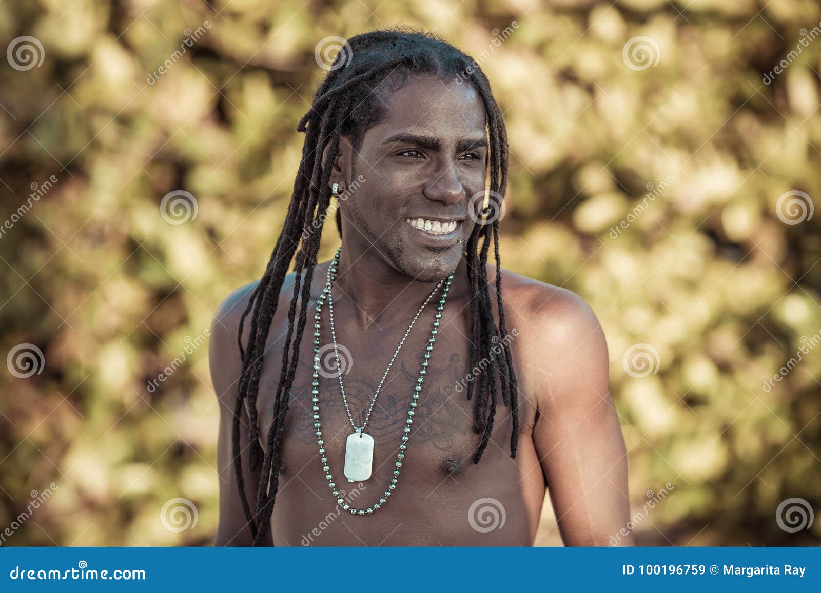 Black Man with Dreadlocks Laughing Stock Image - Image of jamaican ...