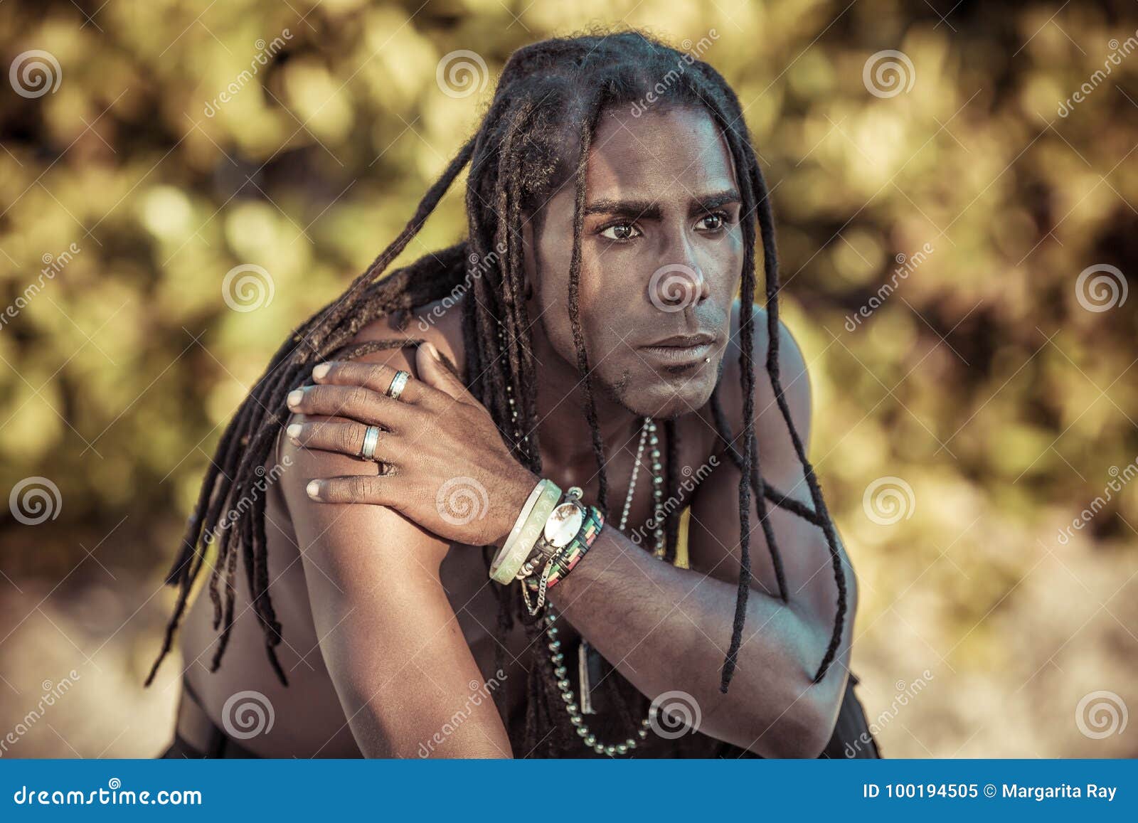 Black Man with Dreadlocks Swears Stock Image - Image of posing ...