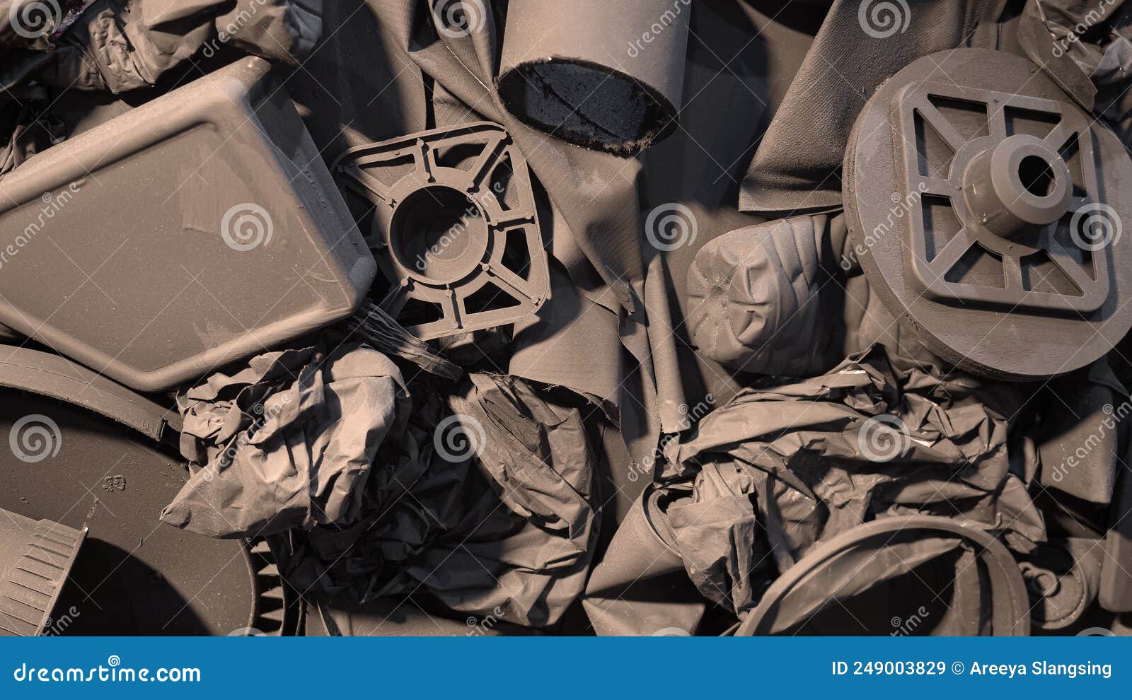 Black Man Made Plastic and Solid Waste that Sort of Garbage Stock Image ...