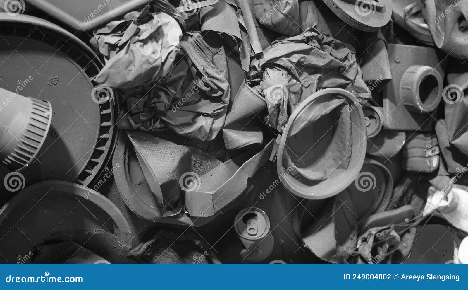 Black Man Made Plastic and Solid Waste that Sort of Garbage Stock Photo ...