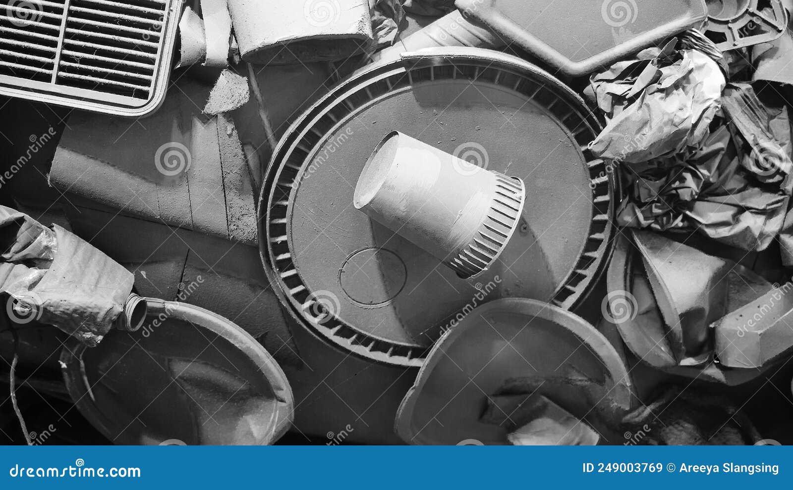 Black Man Made Plastic and Solid Waste Stock Image - Image of industry ...