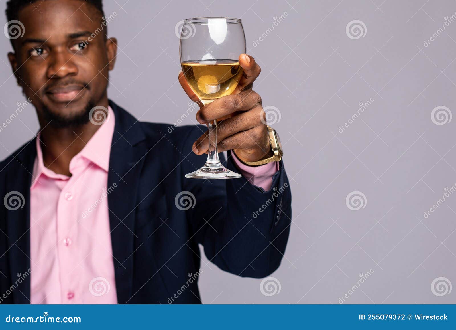 Man Raising a Glass of Wine Close Up Stock Photo - Image of portrait ...