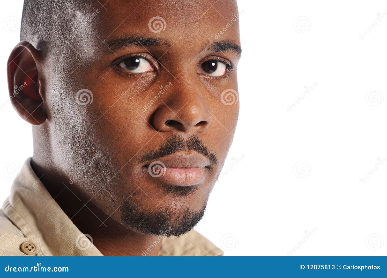 Black man s portrait stock image. Image of person, confident - 12875813