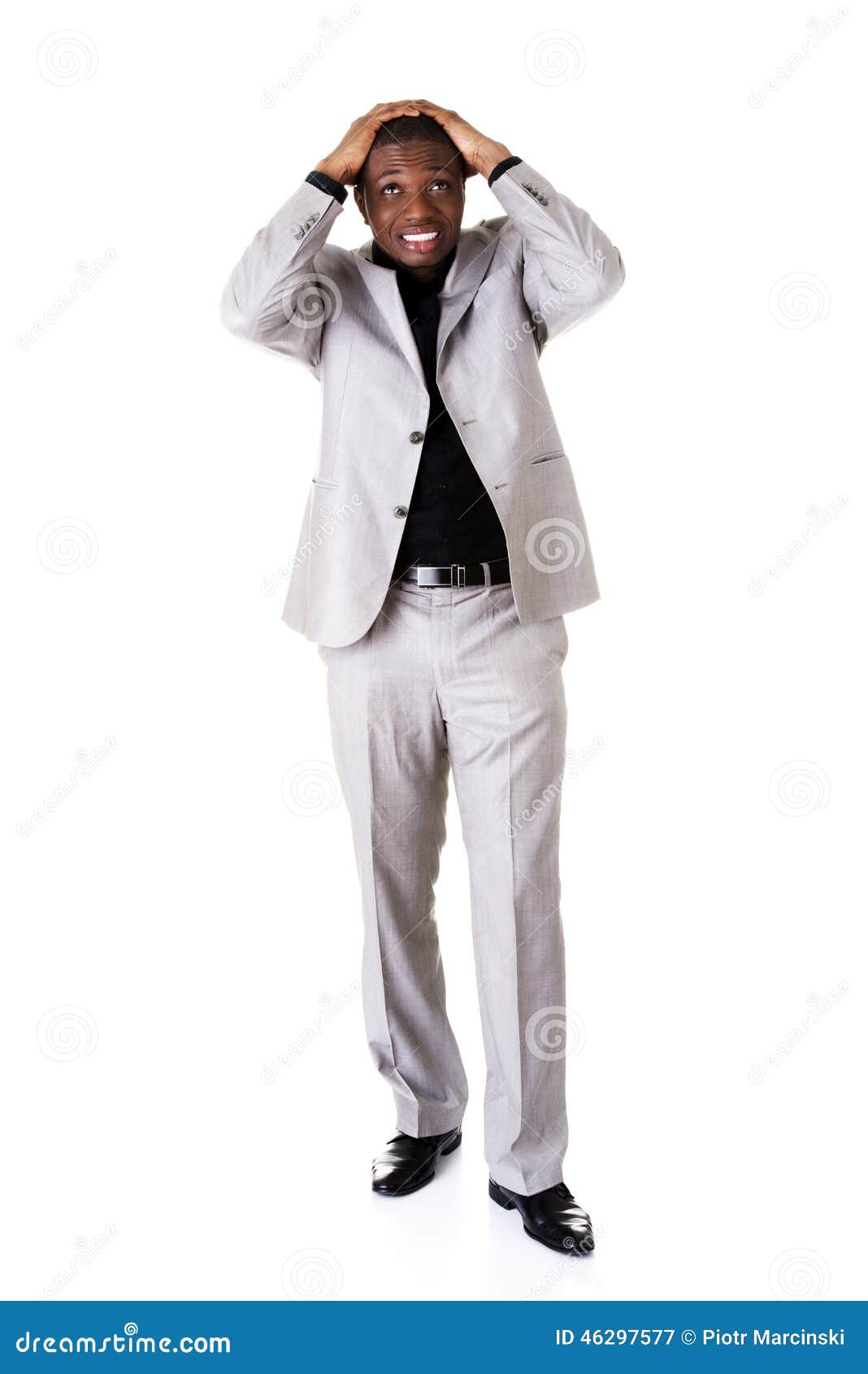 Black man s shock reaction stock image. Image of people - 46297577