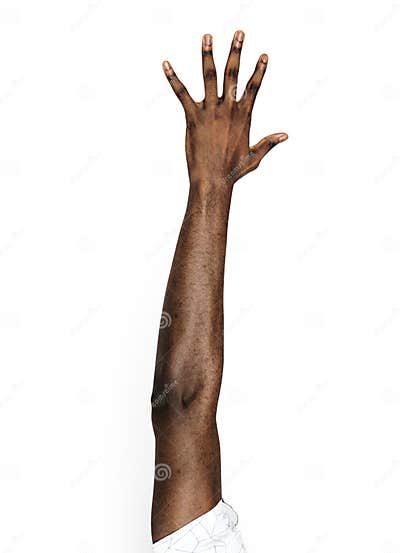 Black man showing his arm stock image. Image of sign - 116226231