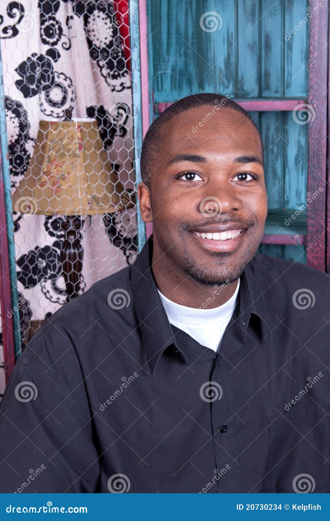 Black man smiling stock photo. Image of cheerful, adult - 20730234