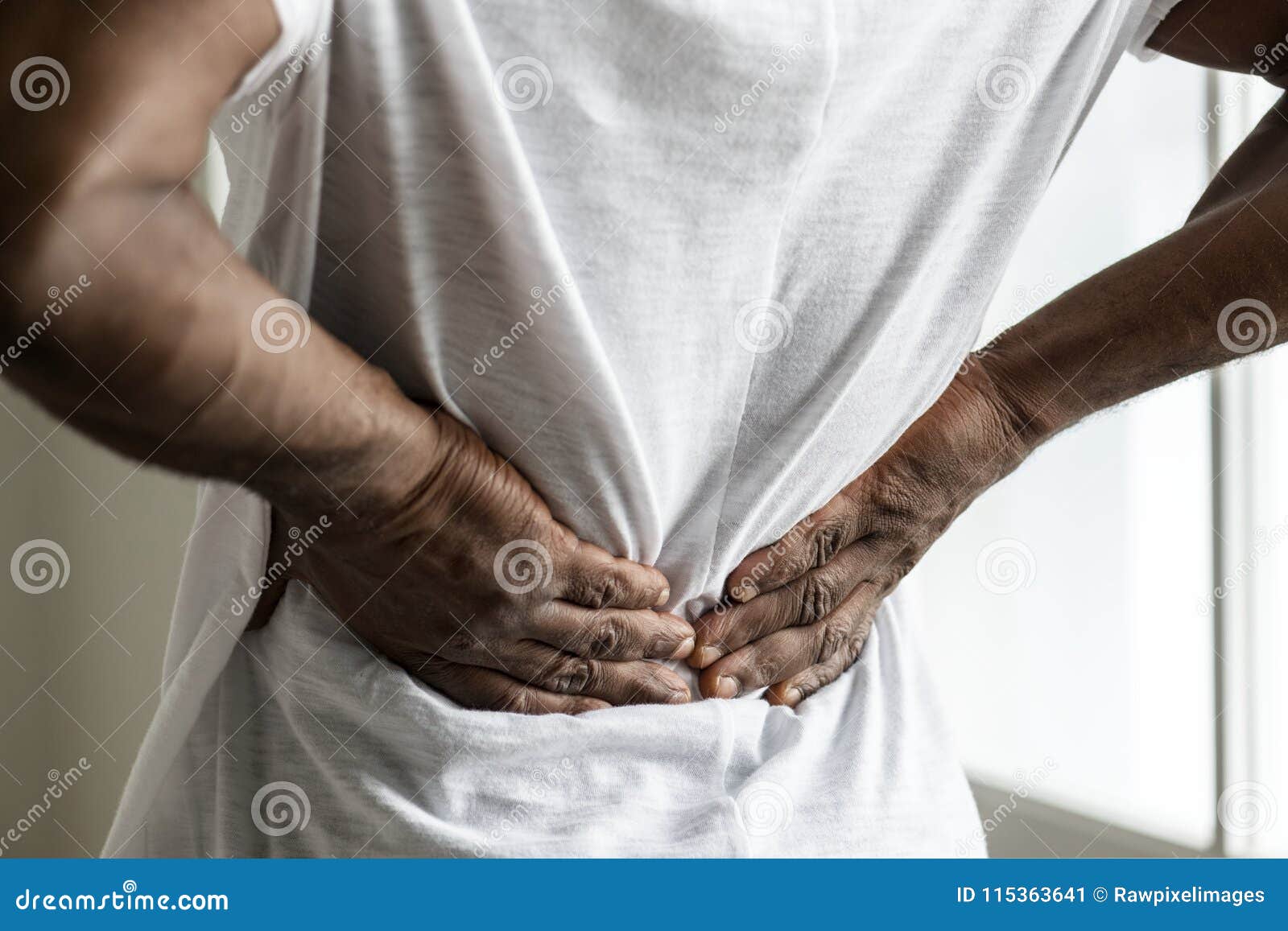 Black Man Suffering Back Pain Stock Image - Image of uganda, nigeria ...