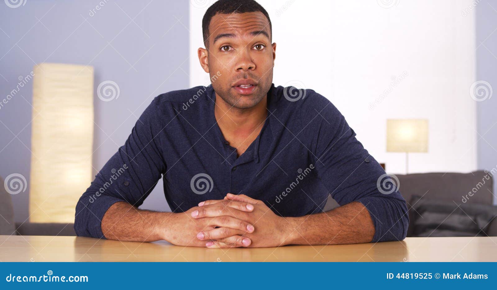 Black Man Talking To Camera Stock Image - Image of camera, hospital ...