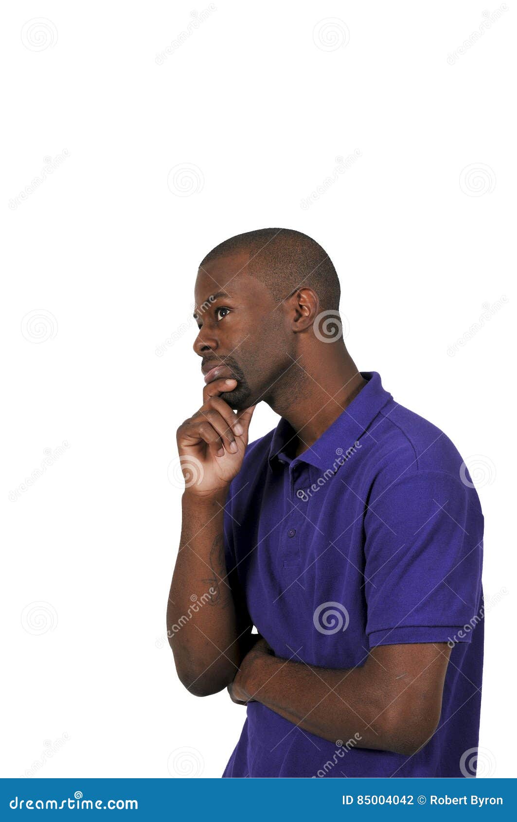 Black Man Thinking stock photo. Image of knowledge, business - 85004042