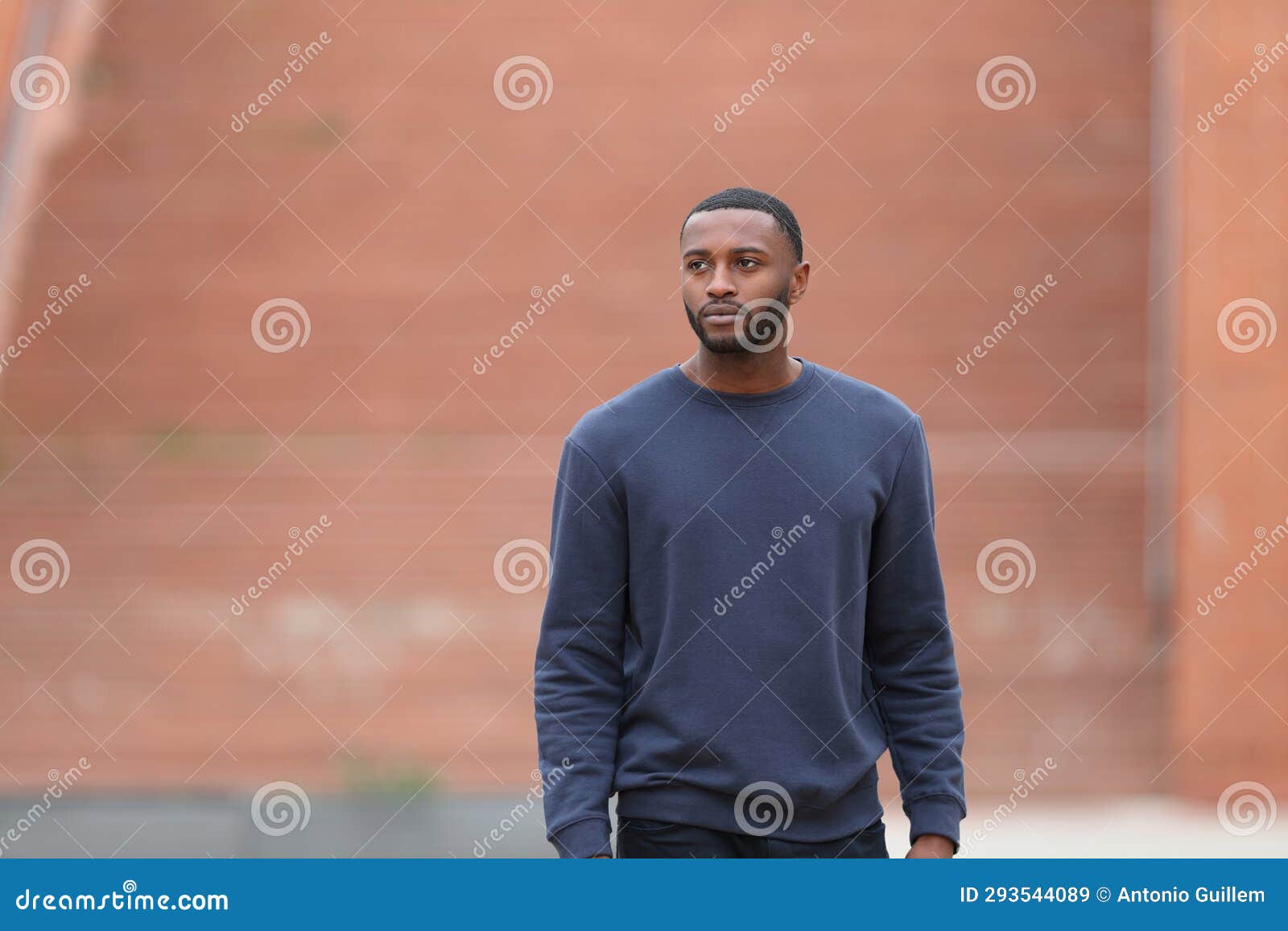Black Man Walking in a Park Stock Image - Image of city, peace: 293544089