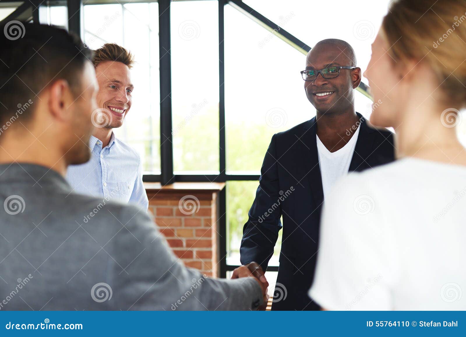 Black Man and White Man Shaking Hands Stock Photo - Image of friendly ...