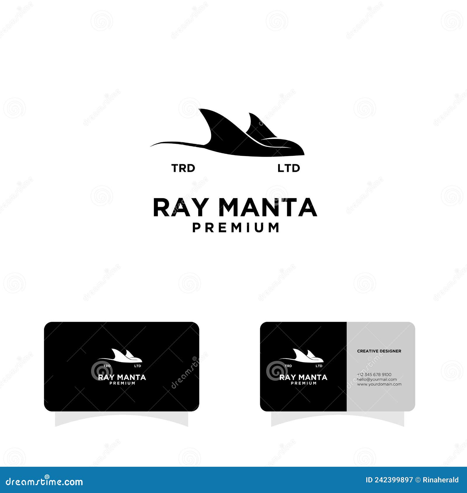Black Manta Ray Logo Design Stock Vector - Illustration of giant, manta ...