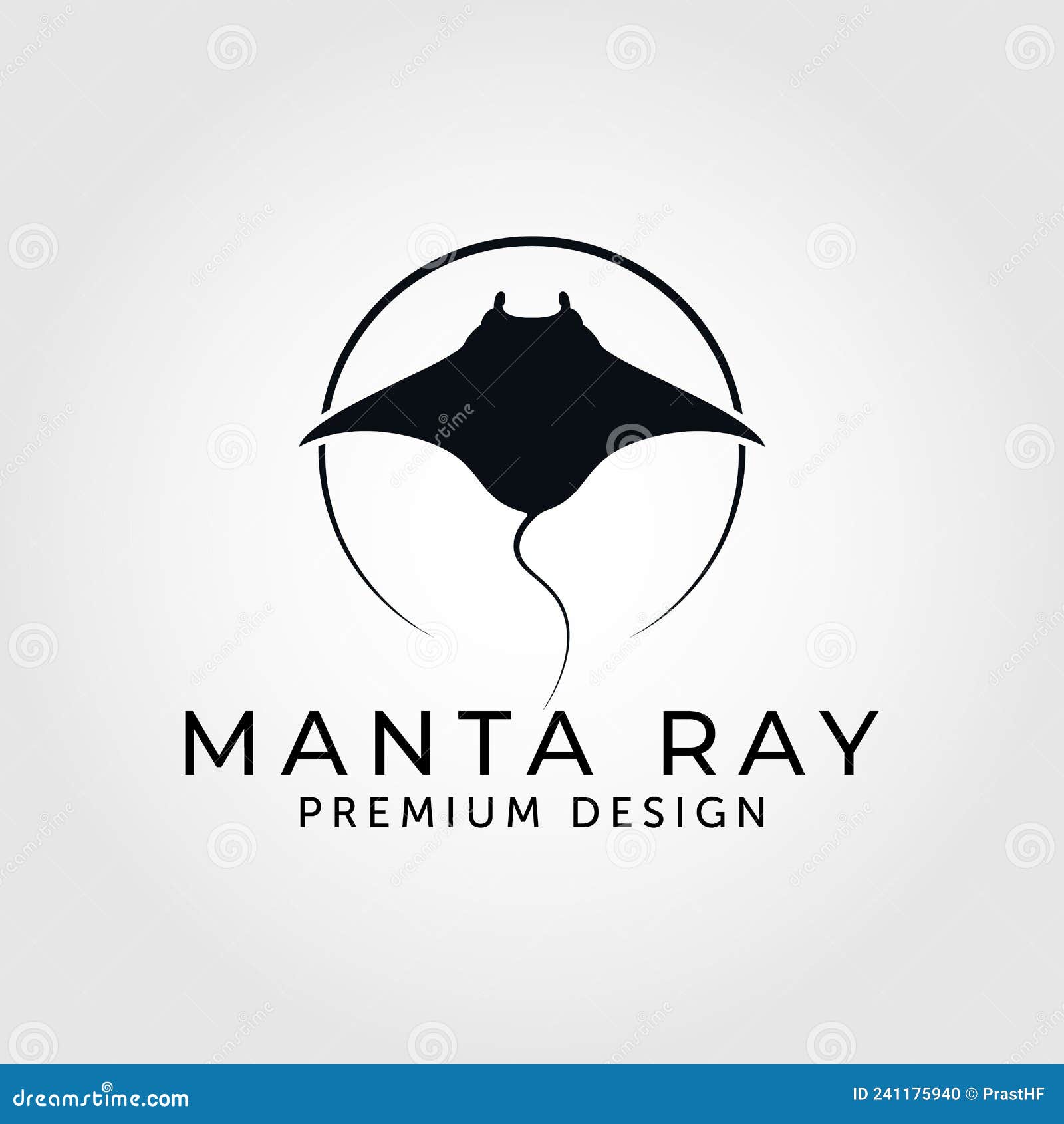 Black Manta Ray Logo Vector Illustration Design Stock Vector ...