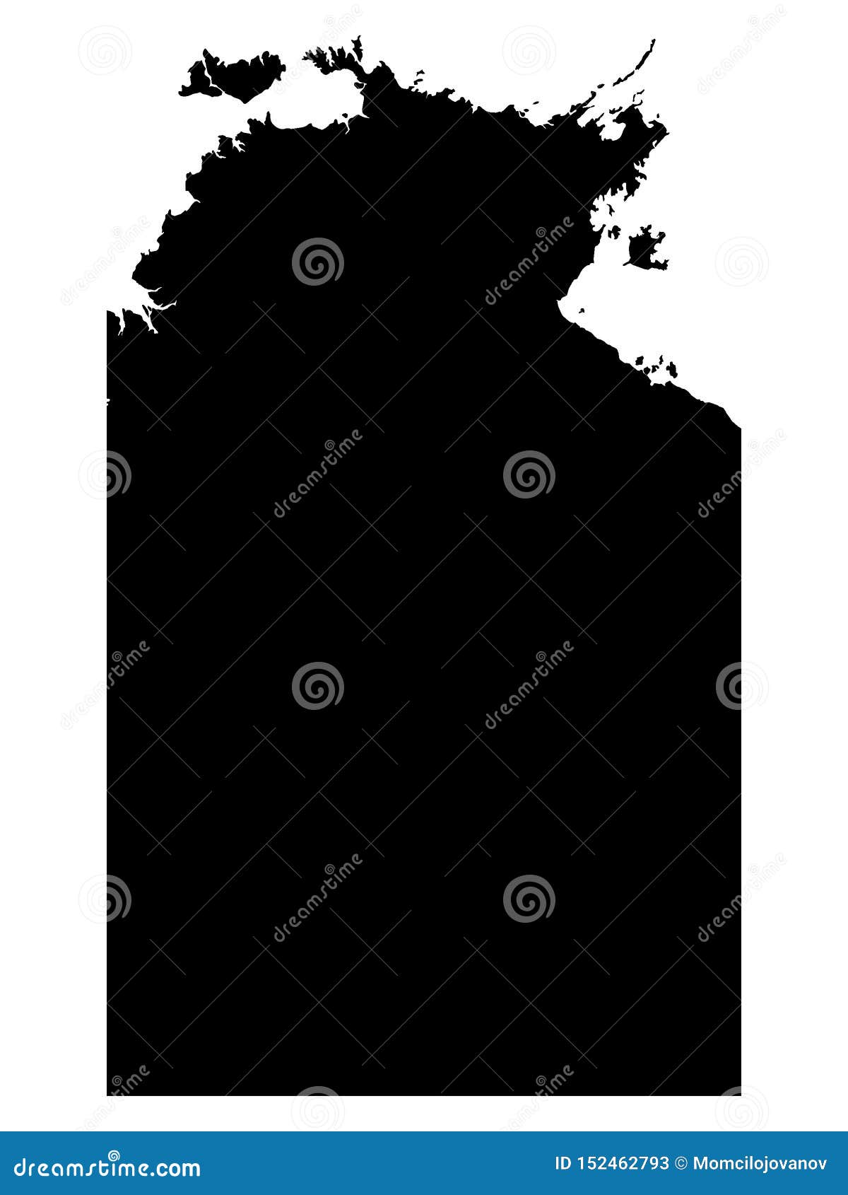 Black Map of the Australian Northern Territory Stock Vector ...