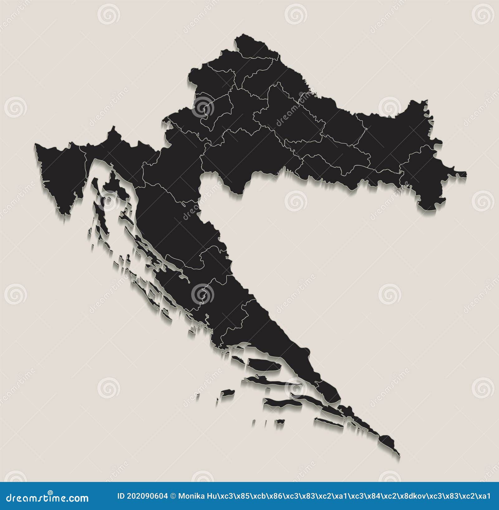 Blank Map Croatia. High Quality Map Of Croatia On On Transparent ...