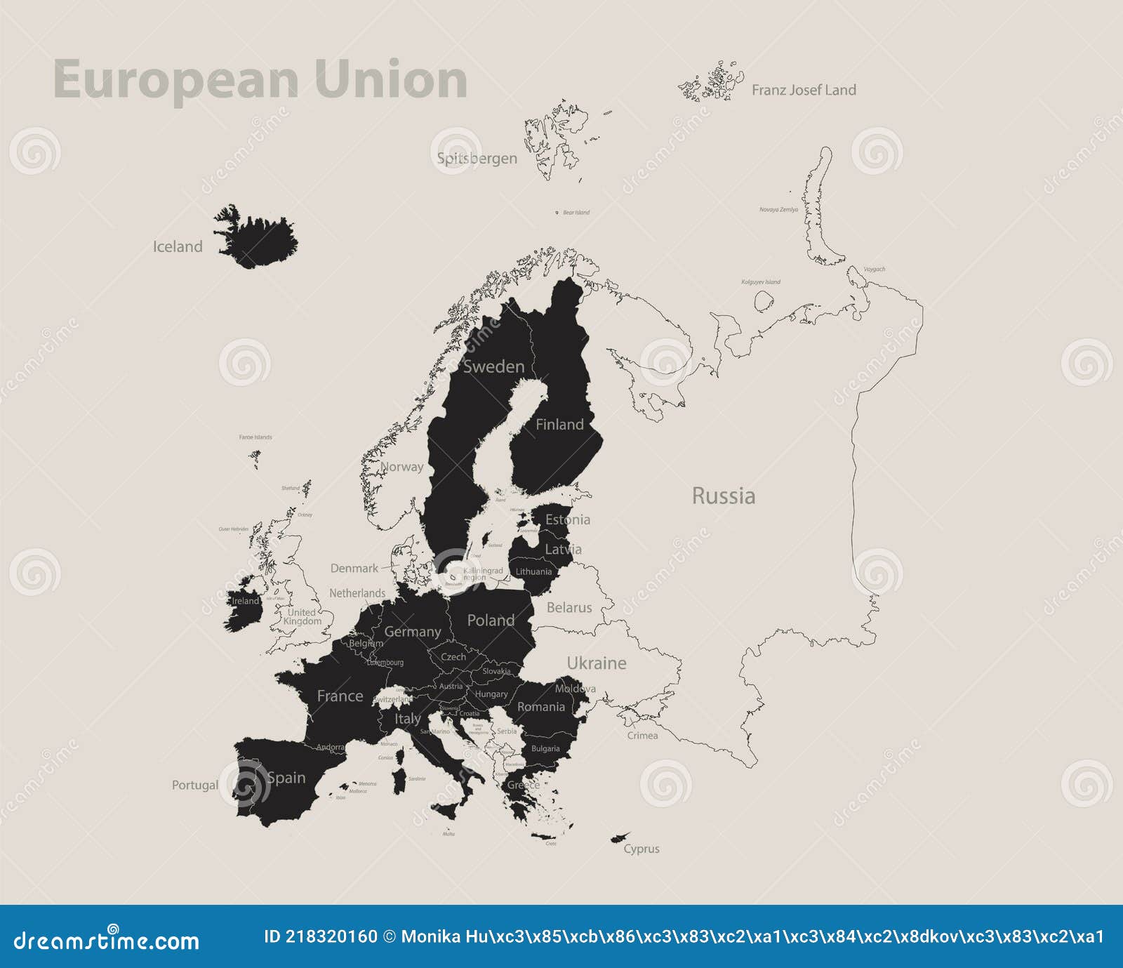 European Union Map Black And White