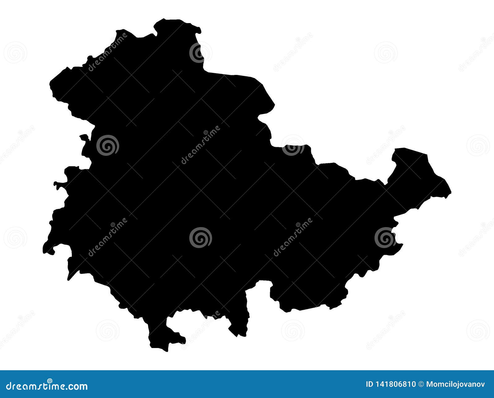 Black Map of German State of Thuringia Stock Vector - Illustration of ...