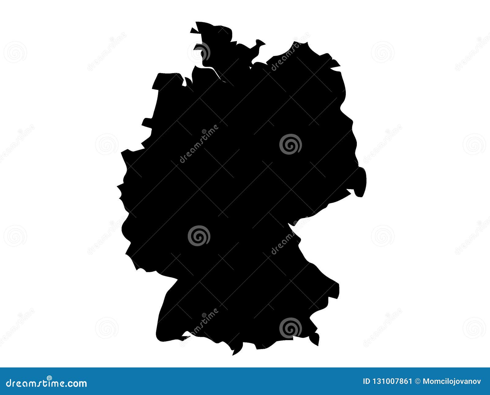 Black map of Germany stock vector. Illustration of belgium - 131007861