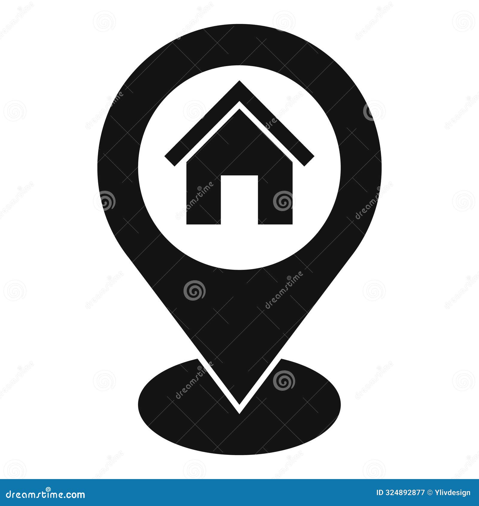Home Location Icon. Trendy Modern Flat Linear Vector Home Location Icon ...