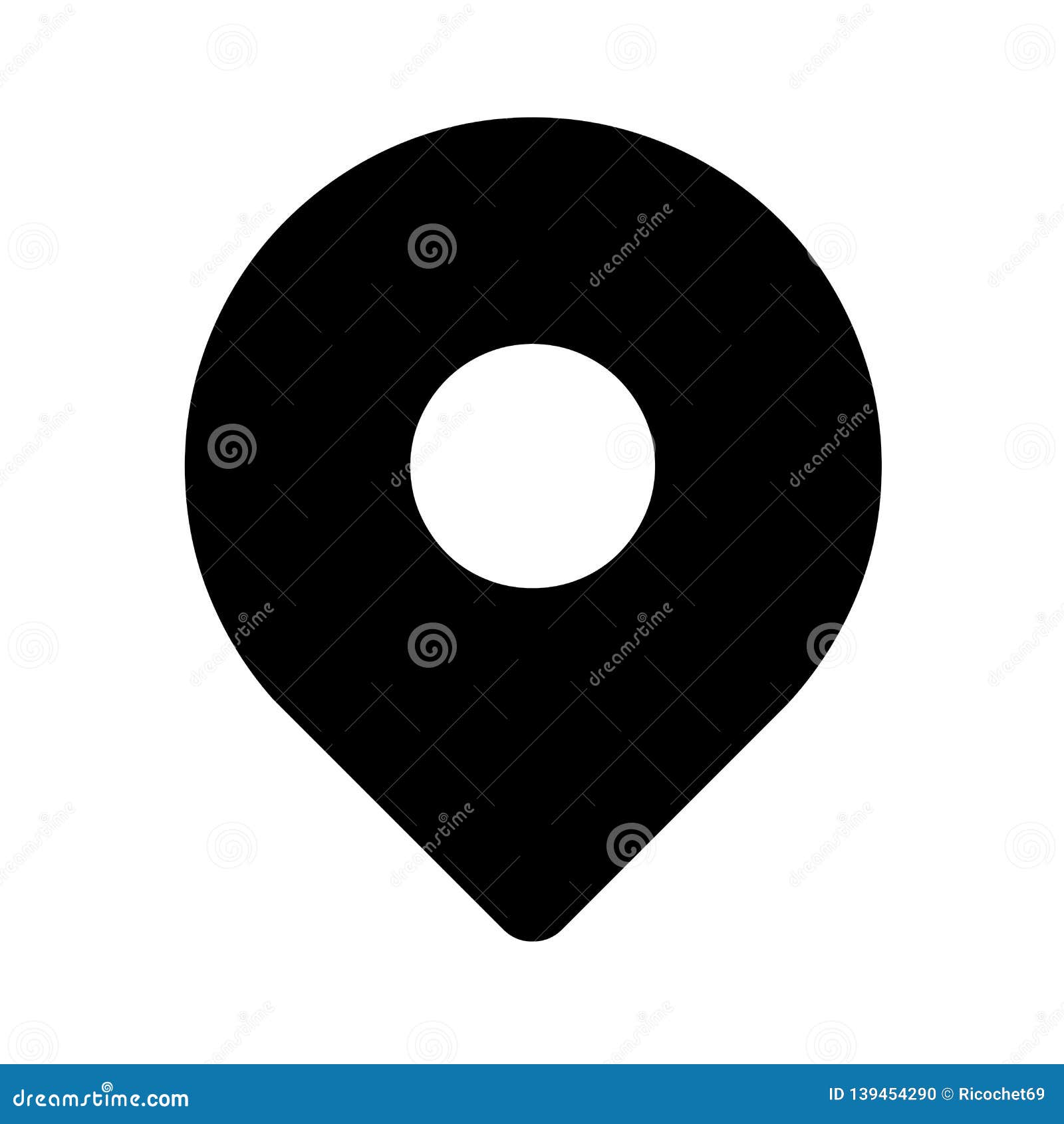 Black Map Pointer Illustration Stock Illustration - Illustration of ...