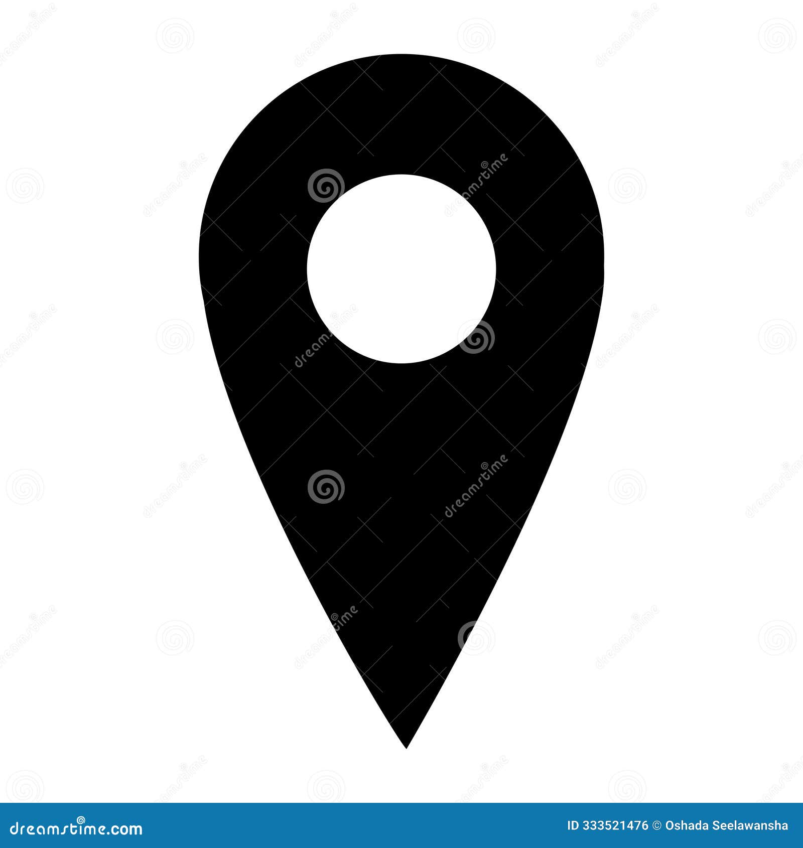 Black Map Pointer, Location Tag, Location Picker, Address Icon Simple ...