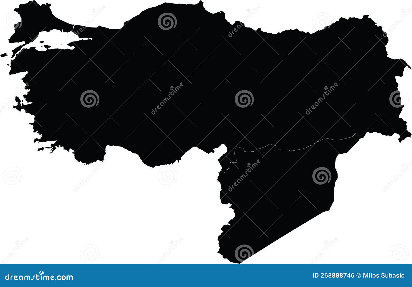 Black Map of Turkey and Syria Stock Vector - Illustration of symbol ...