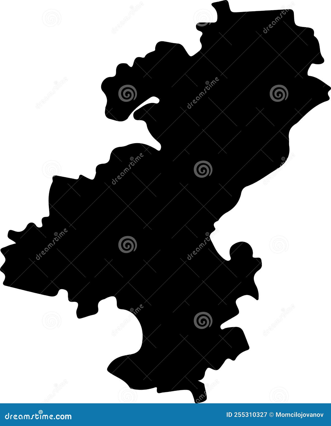 Black map of ULM, GERMANY stock vector. Illustration of german - 255310327