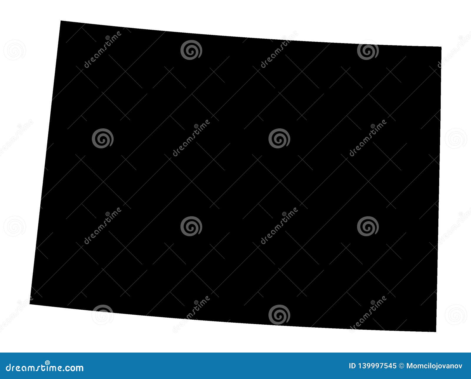 Black Map of USA State of Colorado Stock Vector - Illustration of ...