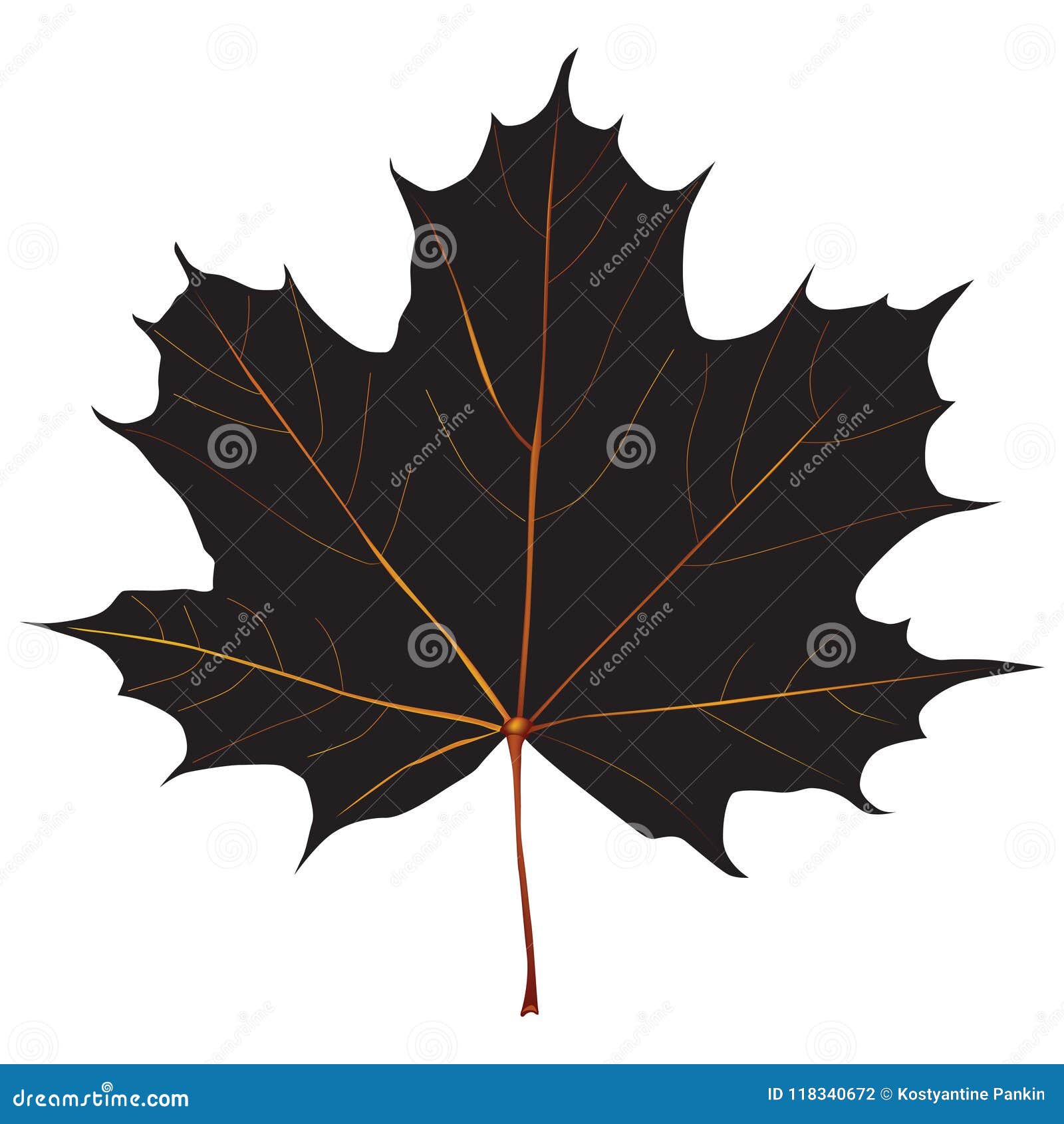 Black Maple Leaves Silhouette Cartoon Vector | CartoonDealer.com #26882055