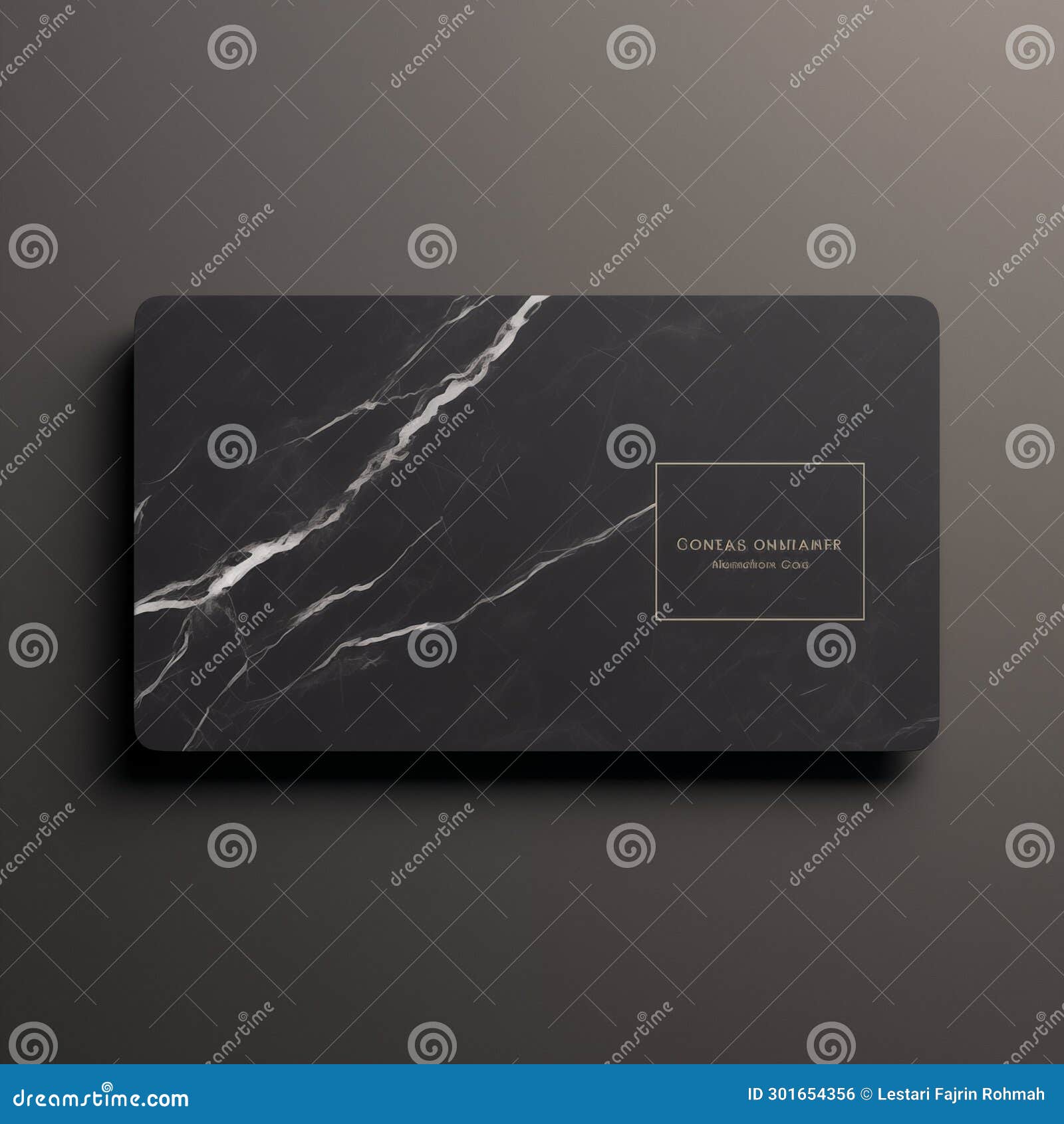 Black Marble Business Card Template with Marble Texture. Vector Mockup ...