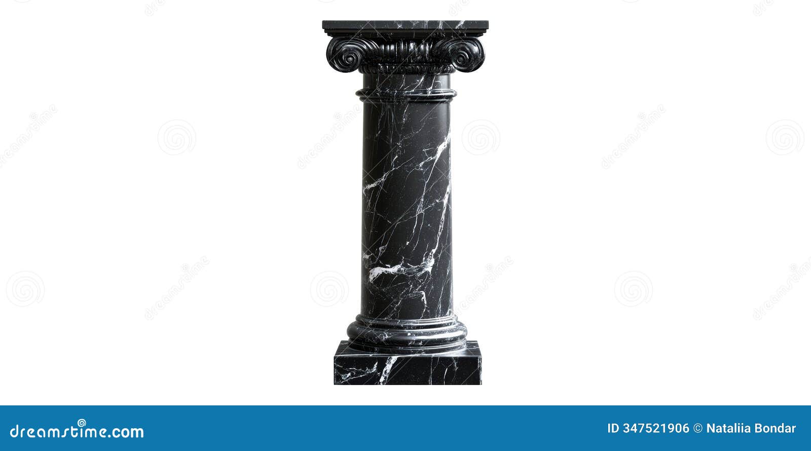 Black Marble Column Isolated on Transparent Background Stock Photo ...