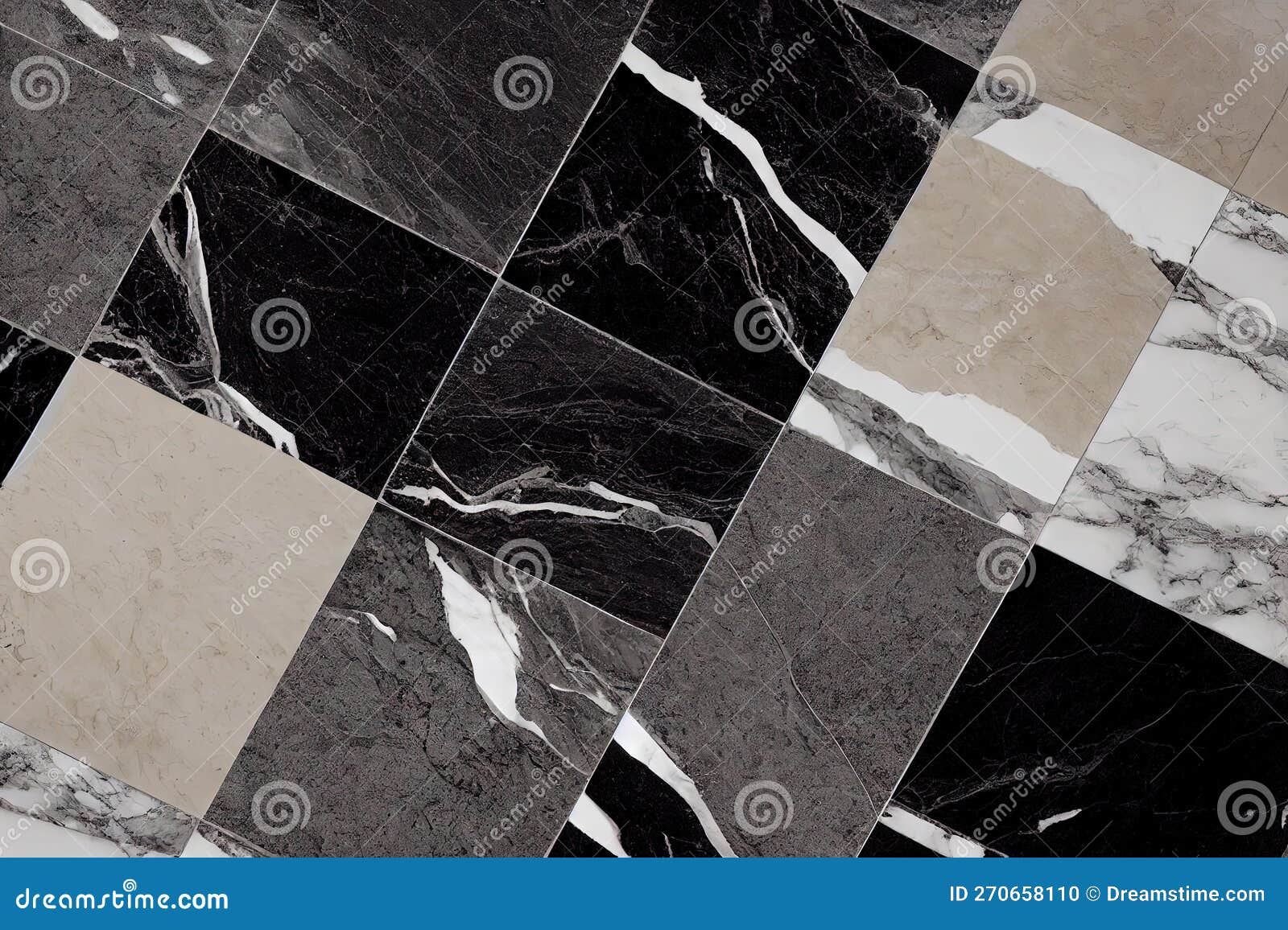 Black Marble Floor Texture Background. Stock Illustration ...