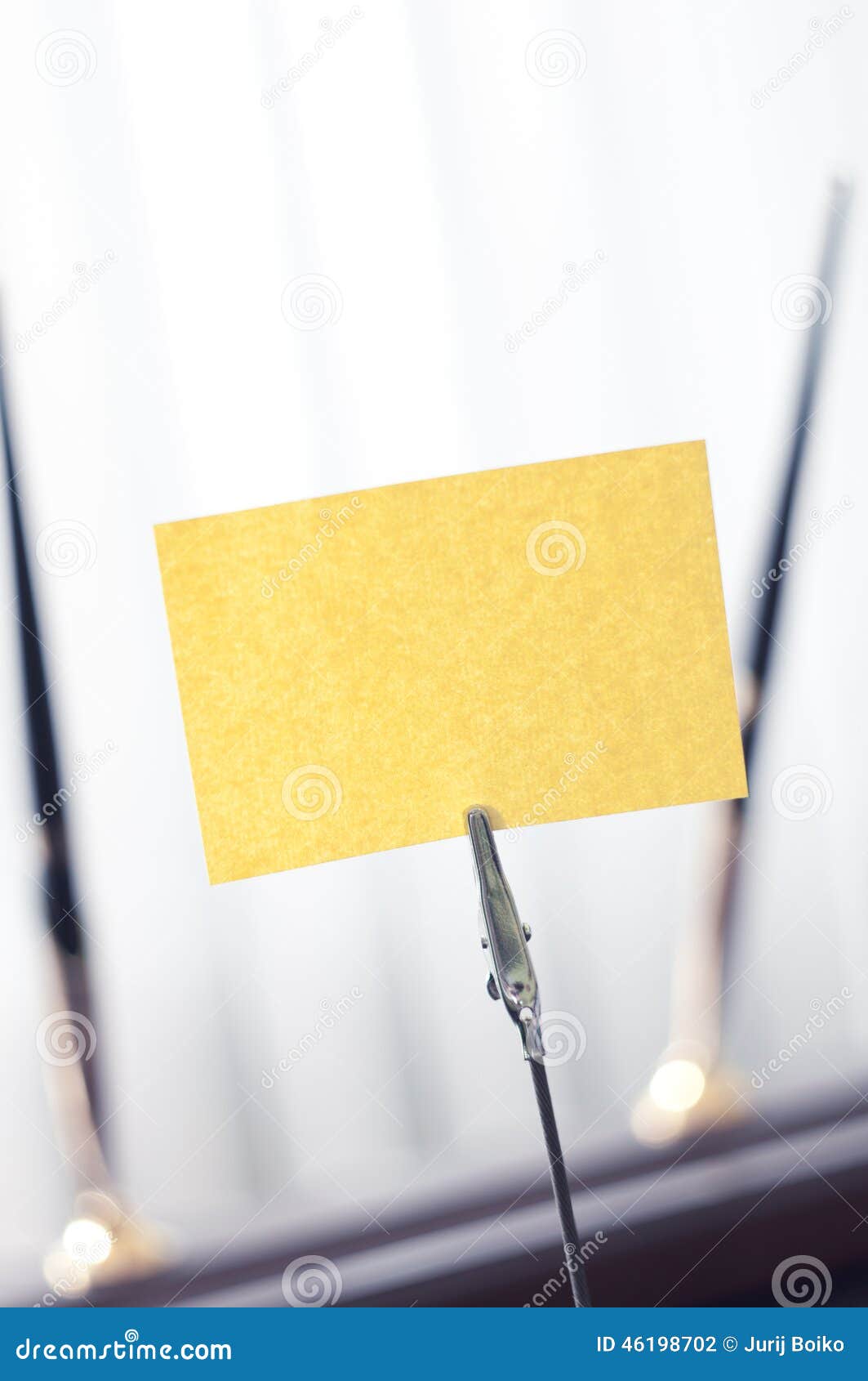 Black Mark for Label Standing on a Table. Stock Photo - Image of ...