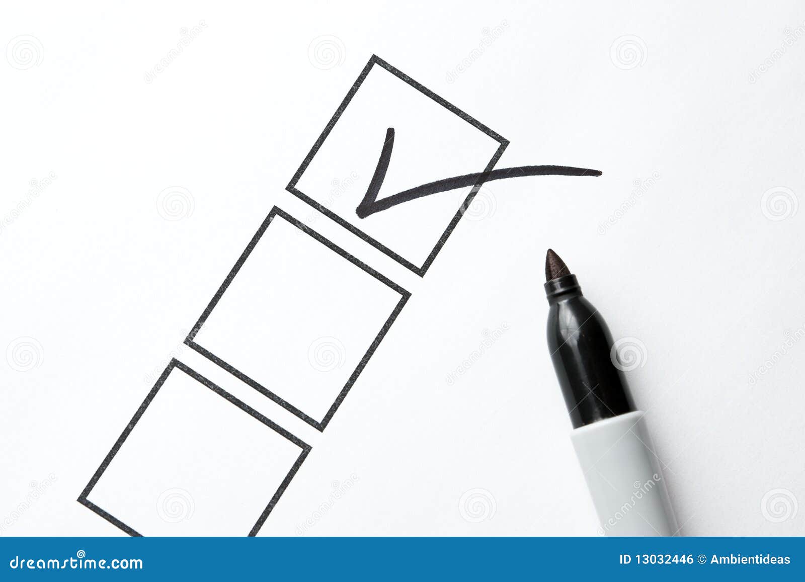 Black Marker with Checkbox and Check Stock Photo - Image of grade ...